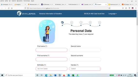 Cuba Entry Form 2023 - Printable Forms Free Online